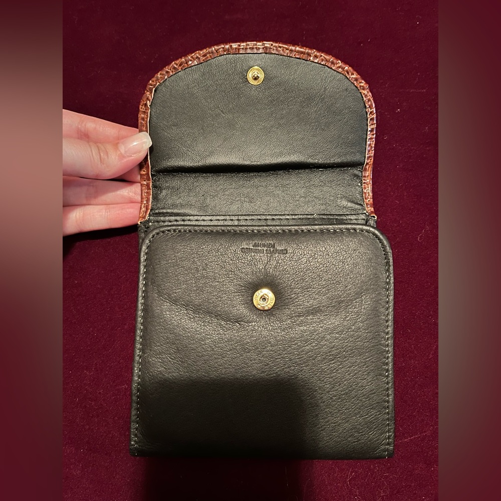 Vintage Mundi Rattan Leather Bi-Fold Wallet - Gem